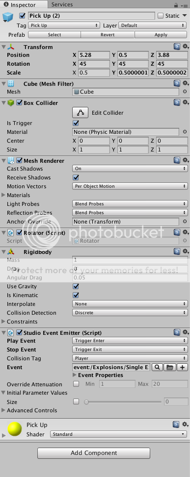 Studio event emitter not working in Unity roller ball tutorial - Unity - FMOD Forums